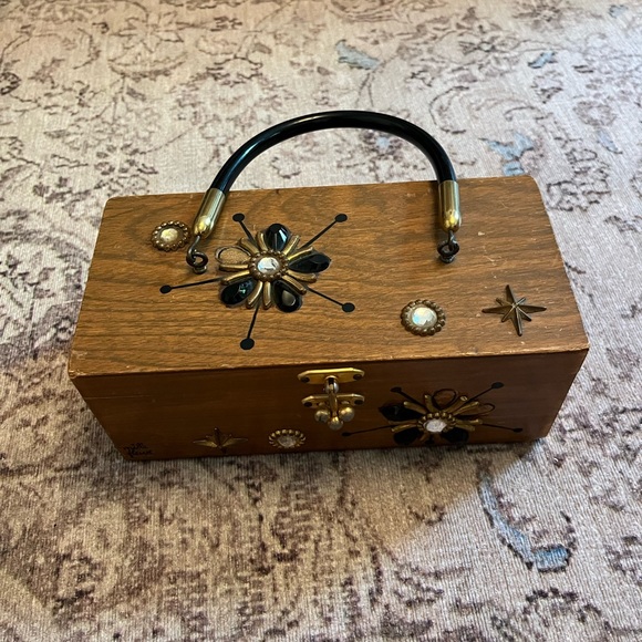 Bags | Vintage Wood And Crystal Purse | Poshmark